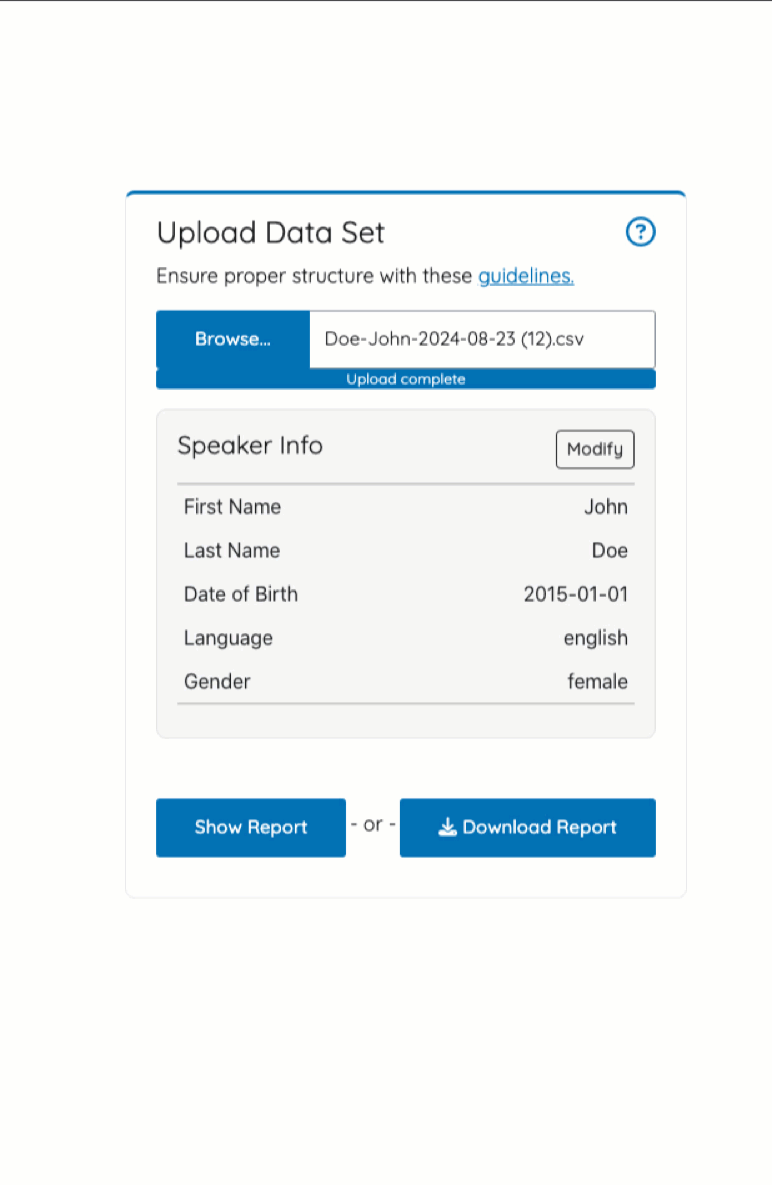 How to Generate Shiny Report • VOX Analysis